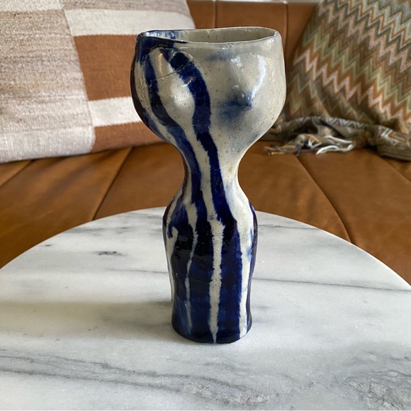 Vintage | Accents | Vintage Original Studio Pottery Piece Blue White ...